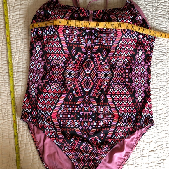 Xhilaration | Swim | One Piece Swimsuit Southwest Print Hot Pink Peach ...